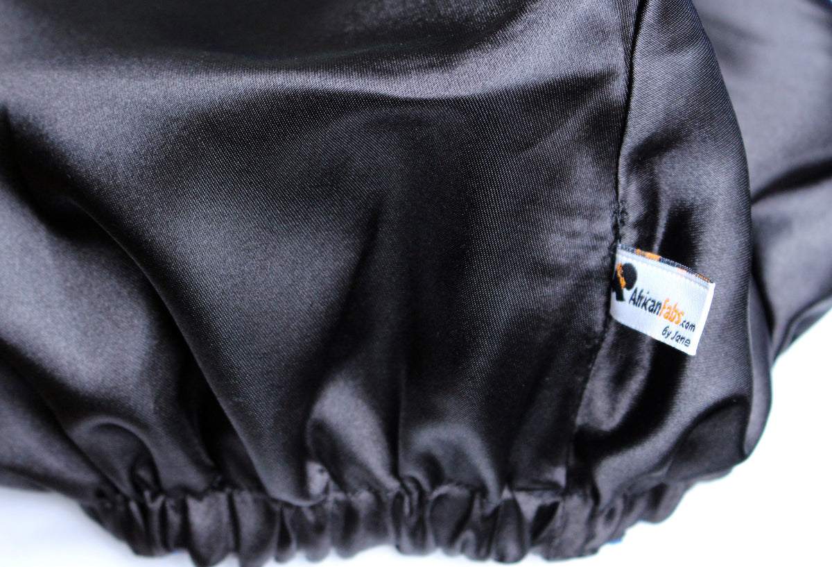 Easy headwrap - Satin lined hair bonnet - Salmon – AfricanFabs