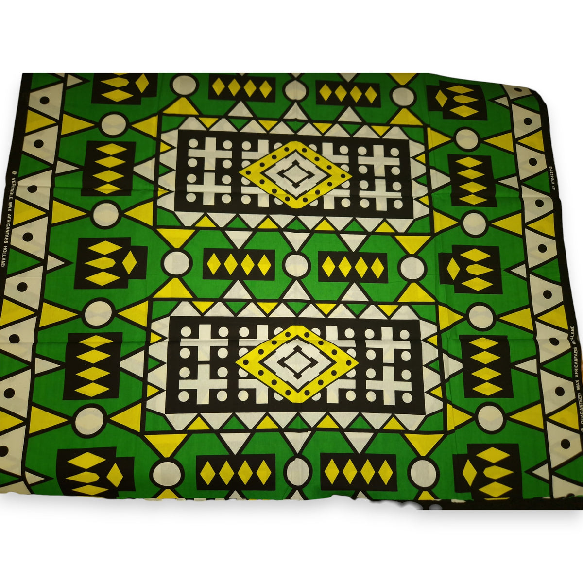 African print fabric - Green Samakaka / Samacaca (Angola) - 100% cotto ...