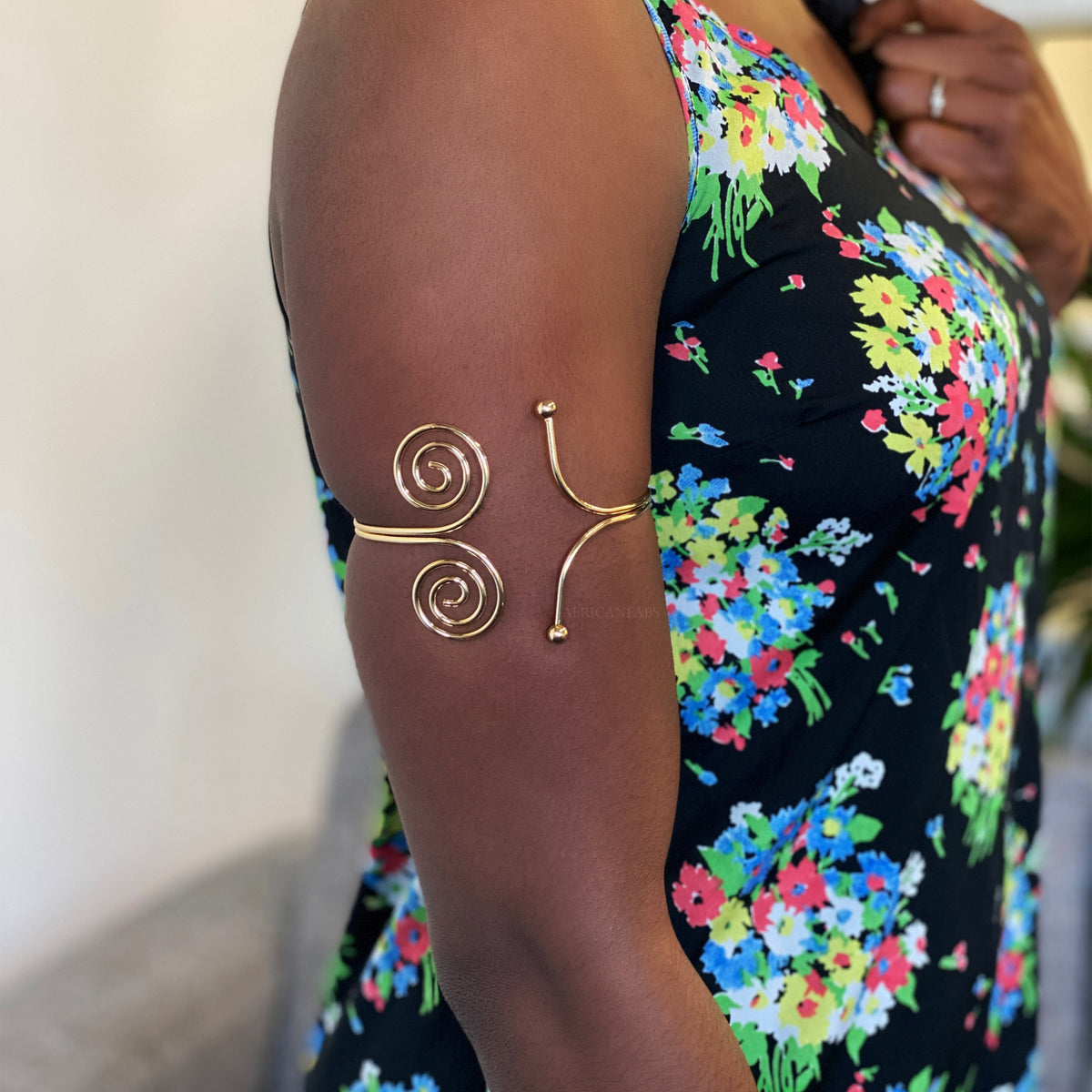 African style Upper arm Bangle cuff bracelet Jewelry - Princess - Gold ...