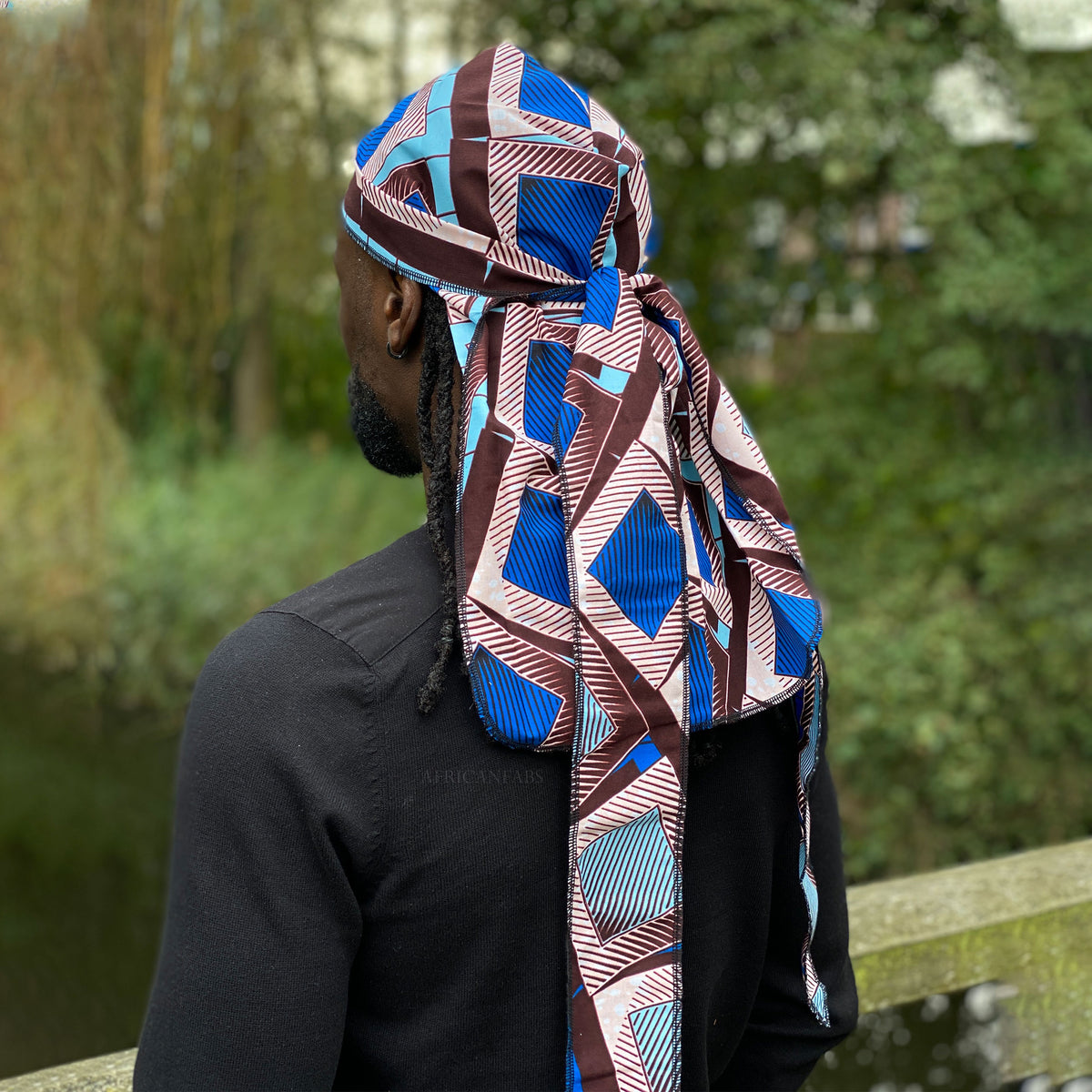 Durag / Du-rag / Do-rag / Bandana - Unisex - Blue – AfricanFabs