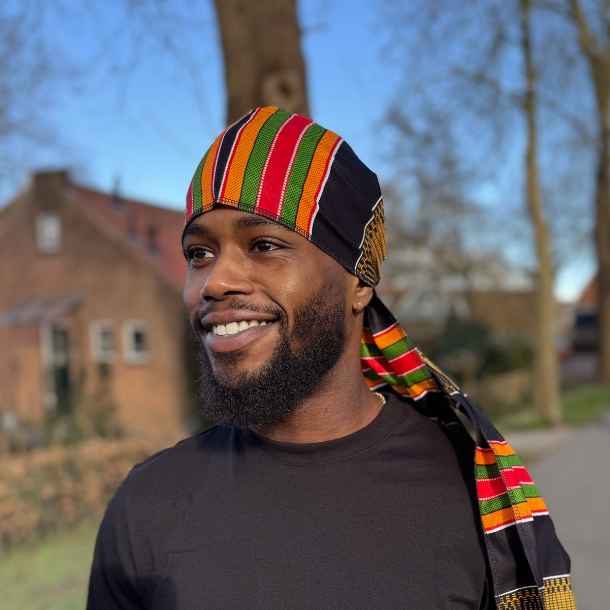 Durag / Du-rag / Do-rag / Bandana - Unisex - Black / Pan Africa ...