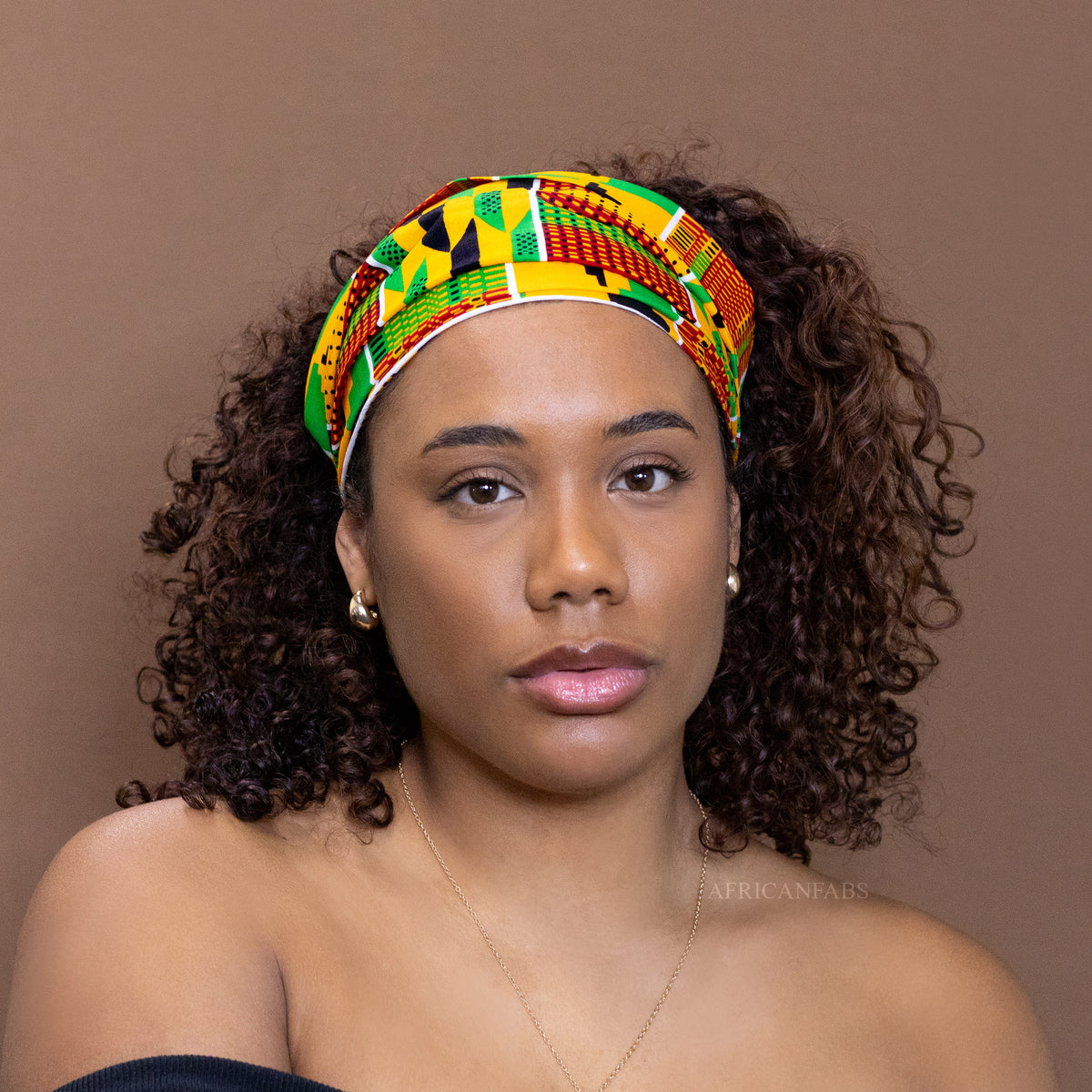 African print Headband - Unisex Adults - Hair Accessories - Green / Ye ...