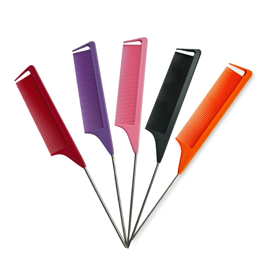 Professional Pin Tail Parting comb - Braids Rat Tail Hair Comb - Red ...