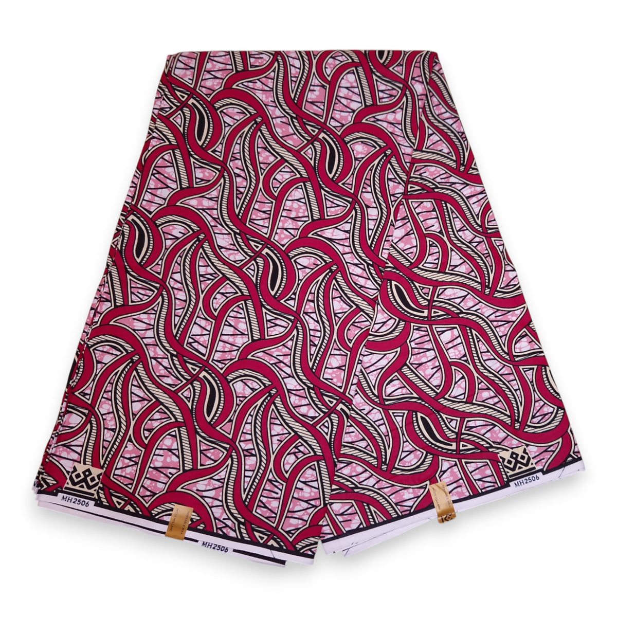 African Wax print fabric - Pink Strings - 100% cotton – AfricanFabs