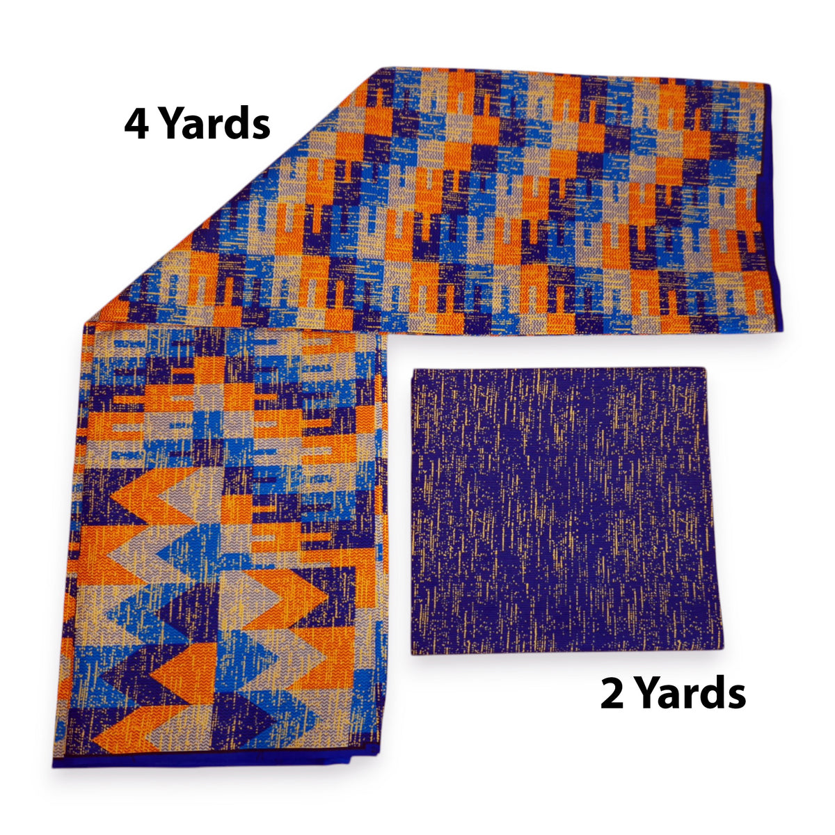 African print fabric - Two-Tone print Polycotton - 6 Yards Combination ...