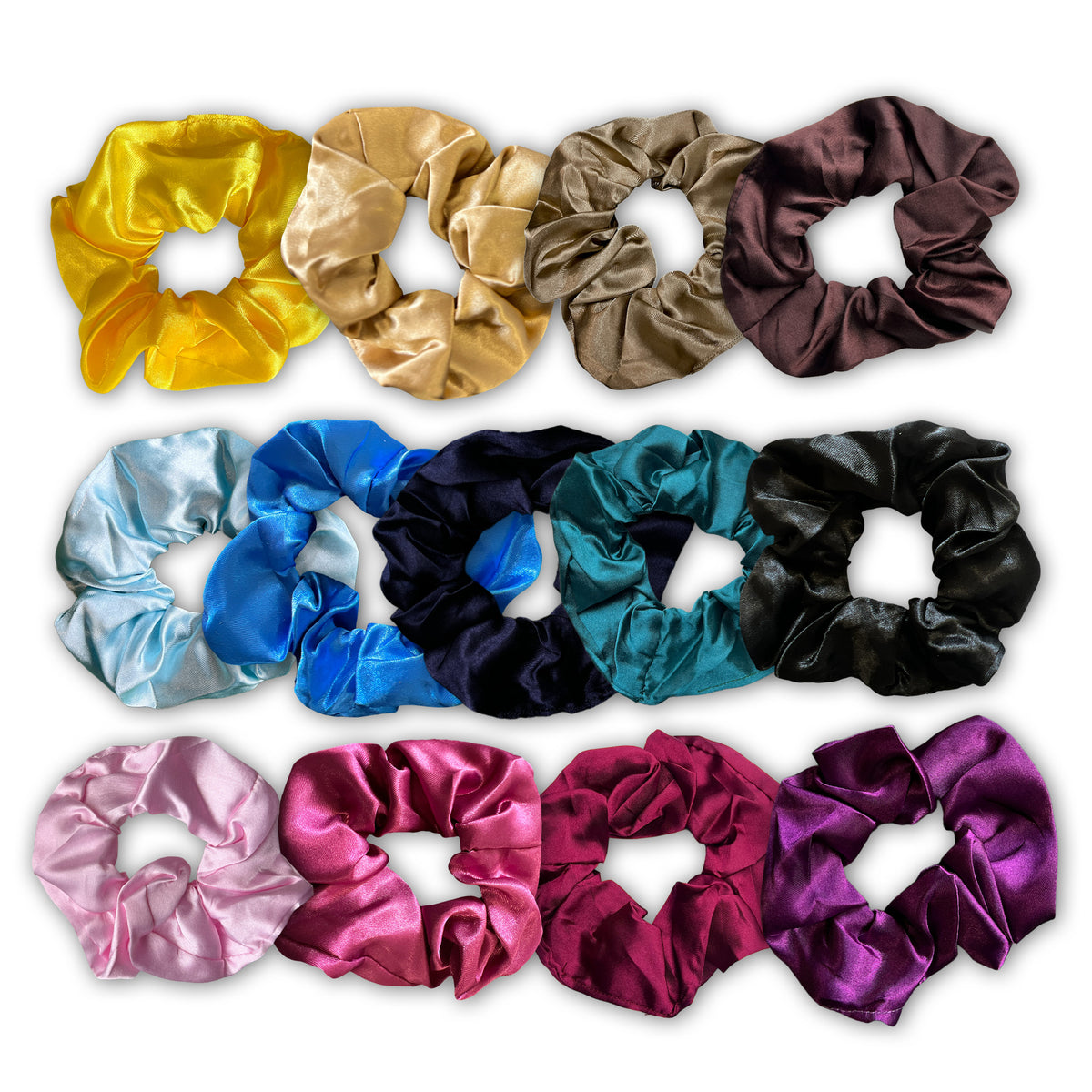 Scrunchie Satin - Adults Hair Accessory - 13 Scrunchies - Discount Pac ...