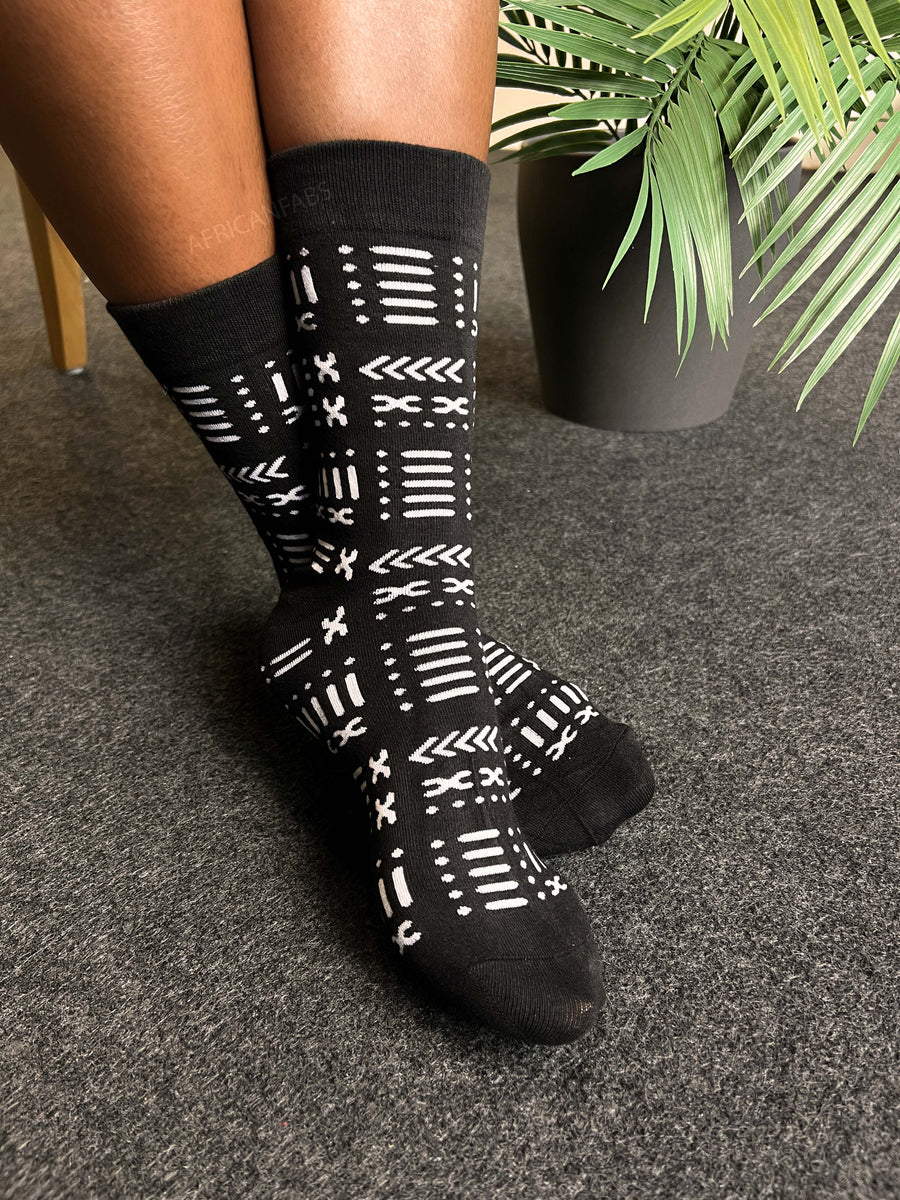 African socks / Afro socks set OHENEBA in pouch - Set of 4 pairs ...