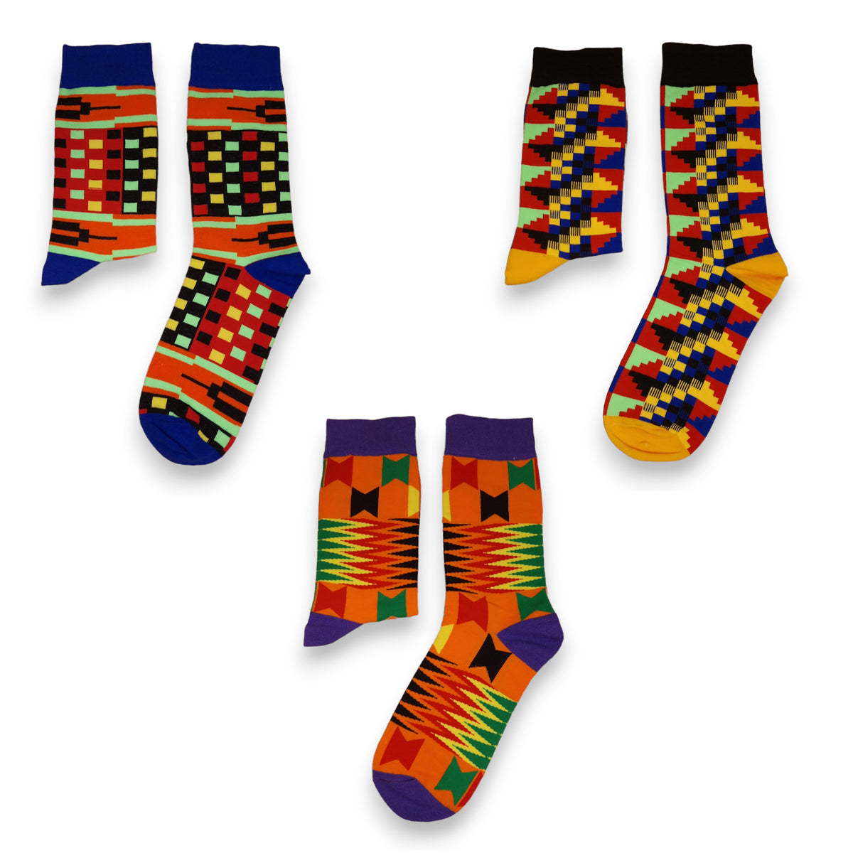 African socks / Afro socks / Set of 3 pairs - SALE – AfricanFabs
